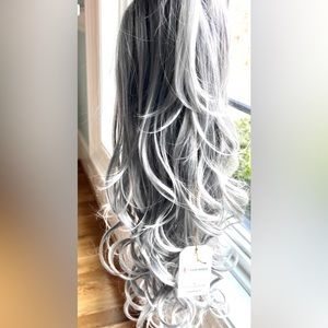 Heather Dye | Hair | Nwtgorgeous Long Gray Lace Front Wig | Poshmark